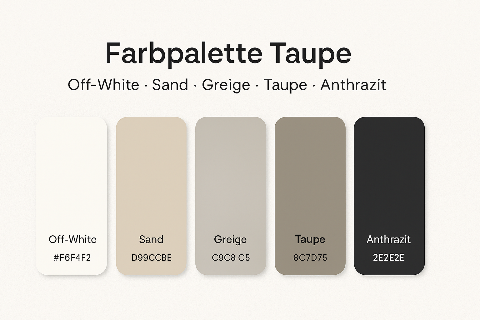 Farbe Taupe – Wirkung, Kombinationen & Praxis